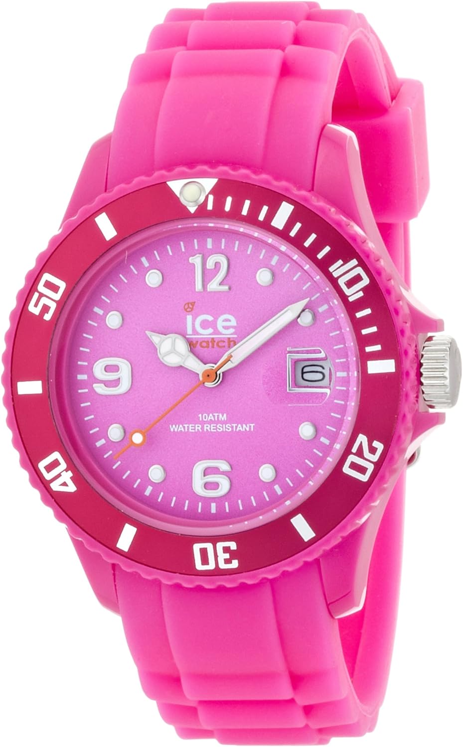 Ice-Watch Unisex Quartz Watch with Pink Dial Analogue Display and Pink ...