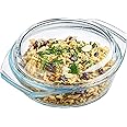Amazon.com: Simax Round Glass Casserole Dish: Clear Glass Round ...