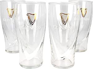 Amazon.com | Guinness 20oz Gravity Pint Glass - 4 Pack: Beer Glasses ...