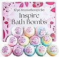 Amazon.com: Inspire All Natural Bath Bombs Organic - 12 Large Bath Bombs with Flowers, Luxury ...