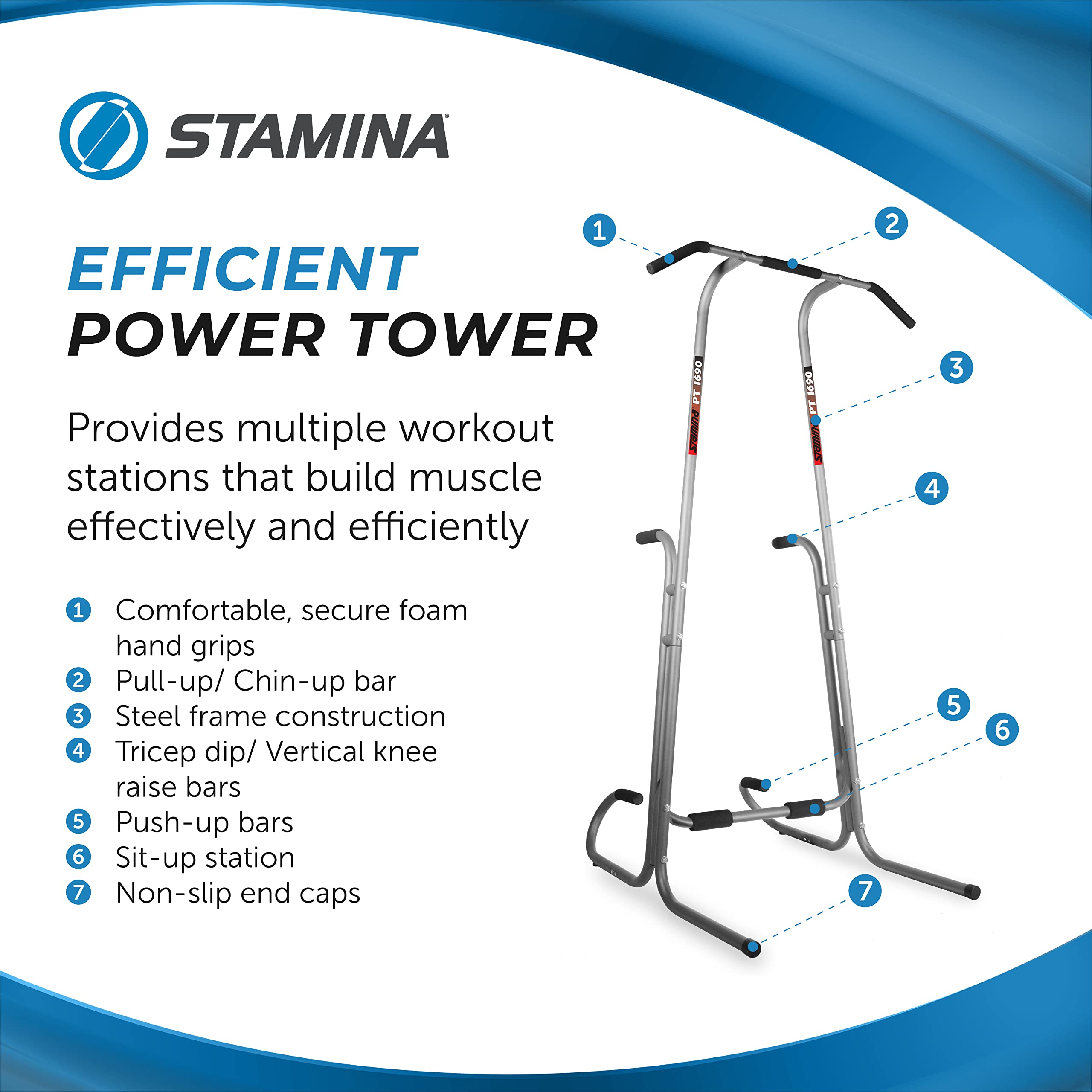 Mua Stamina Power Tower - Dip Bar Pull Up Bar Station with Smart ...