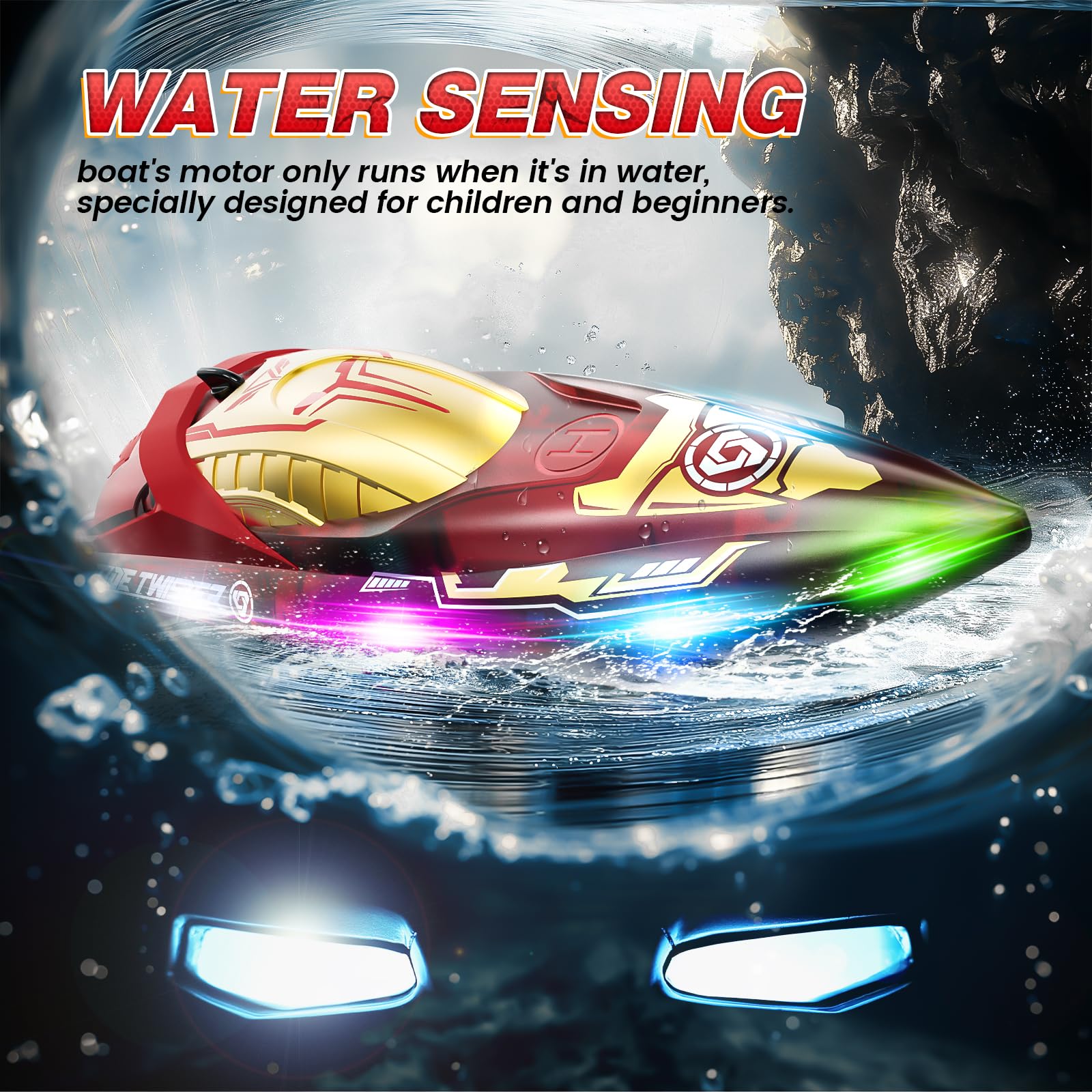 Mua DEERC RC Boat with LED Lights for Kids, 2.4Ghz Full Proportional ...