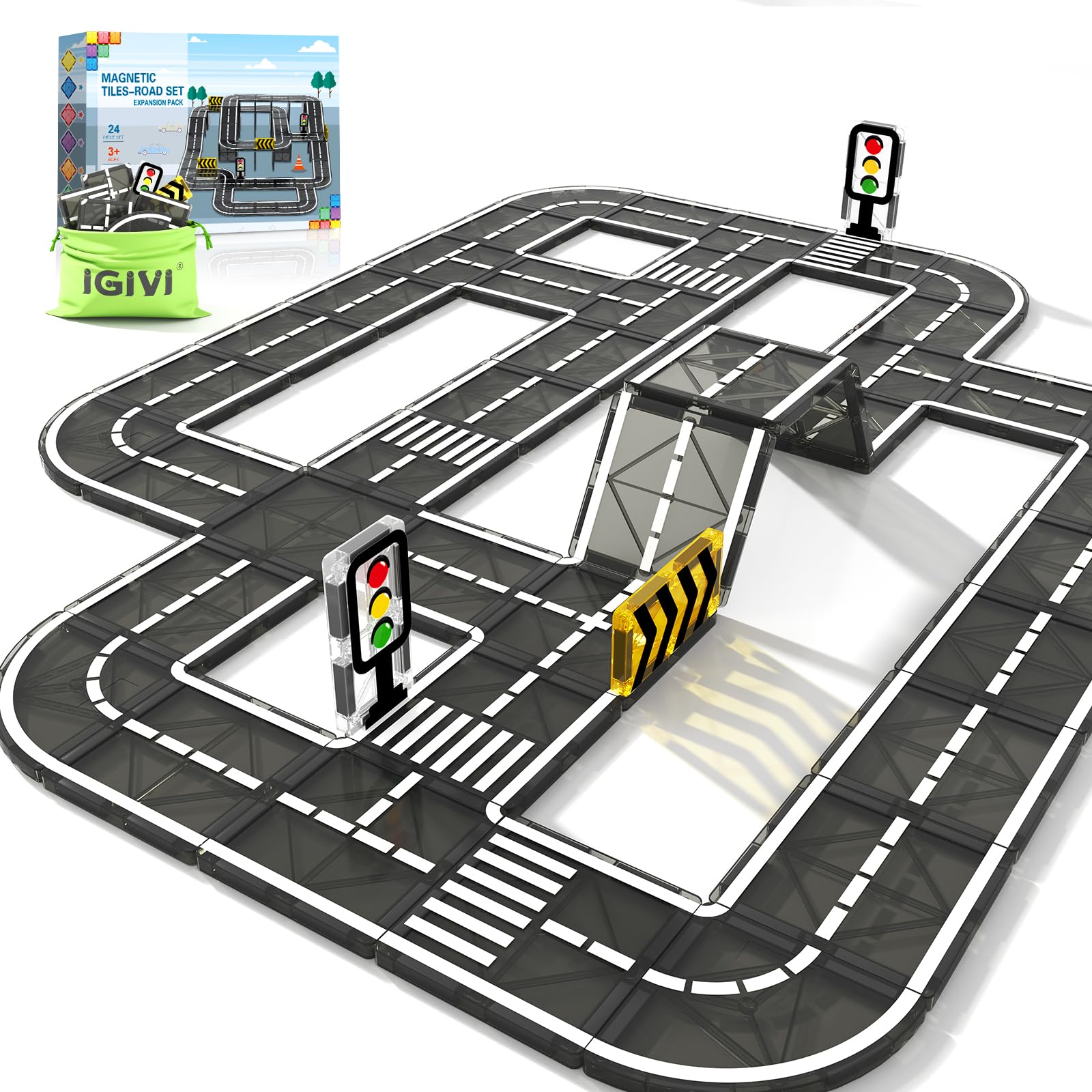 Picasso Magnetic Tiles Tiles Marble Run Magnetic Tile Race Track Toy ...