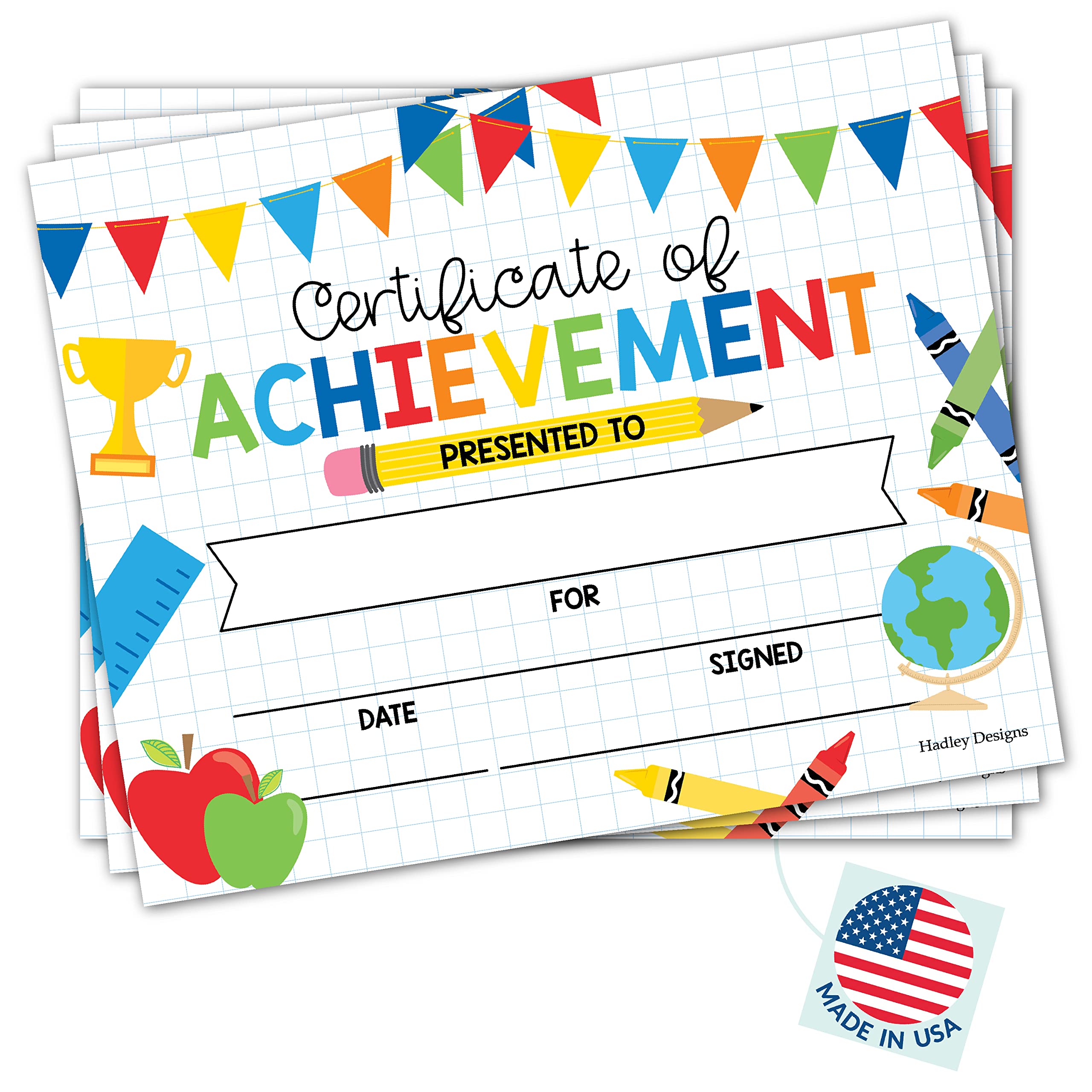 Mua Certificate of Achievement Awards - 25 Student Award Certificates ...