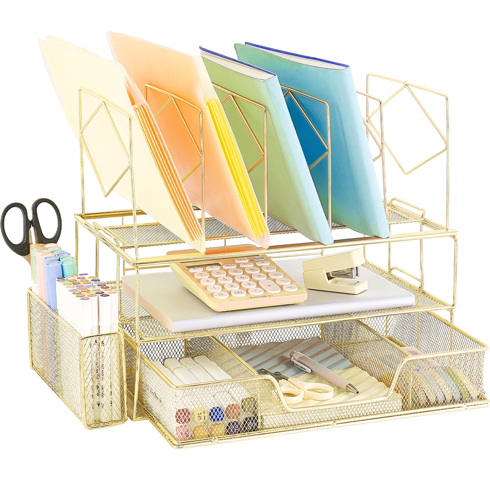 Youbetia Cute Desk File organizer, Desktop Organizers and Workspace ...