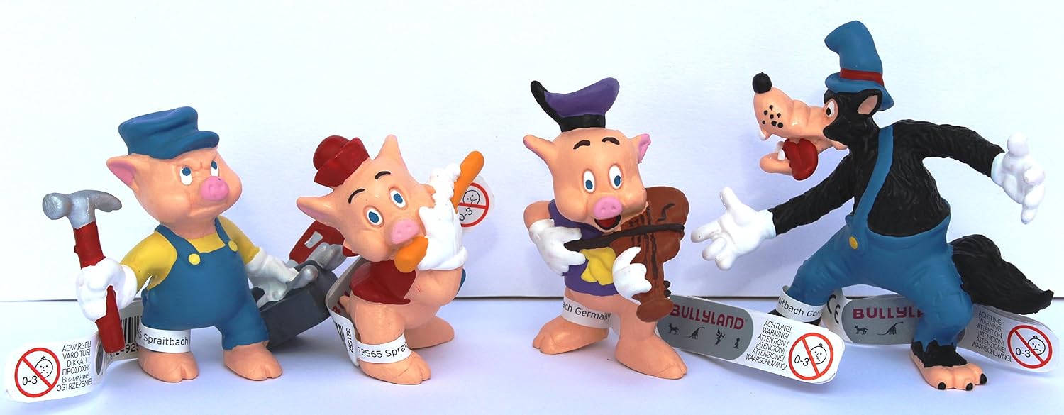 Bullyland - Disneys 3 kleine Schweinchen - Spielset 4 Figuren inkl ...