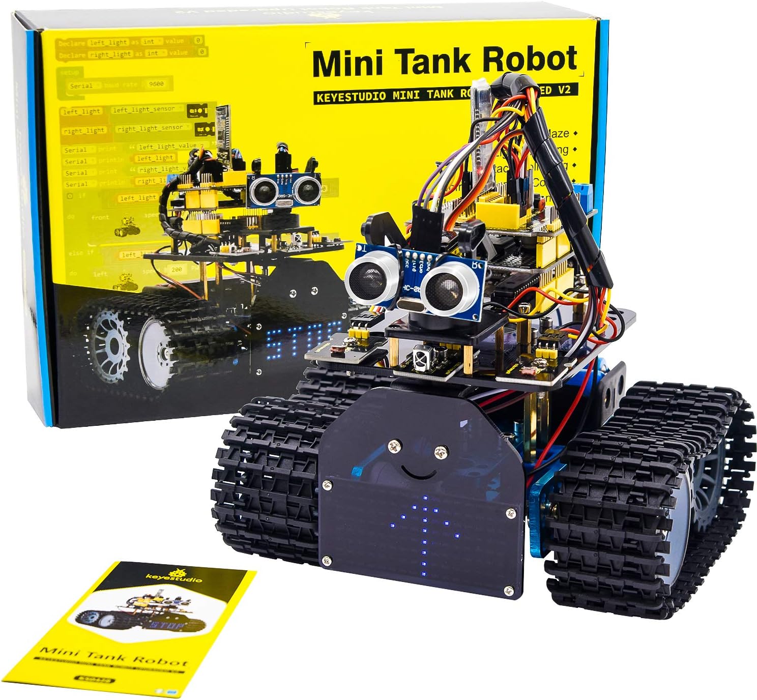 KEYESTUDIO Smart Robot Car Kit V3.0 for Arduino IDE, with Line Tracking ...