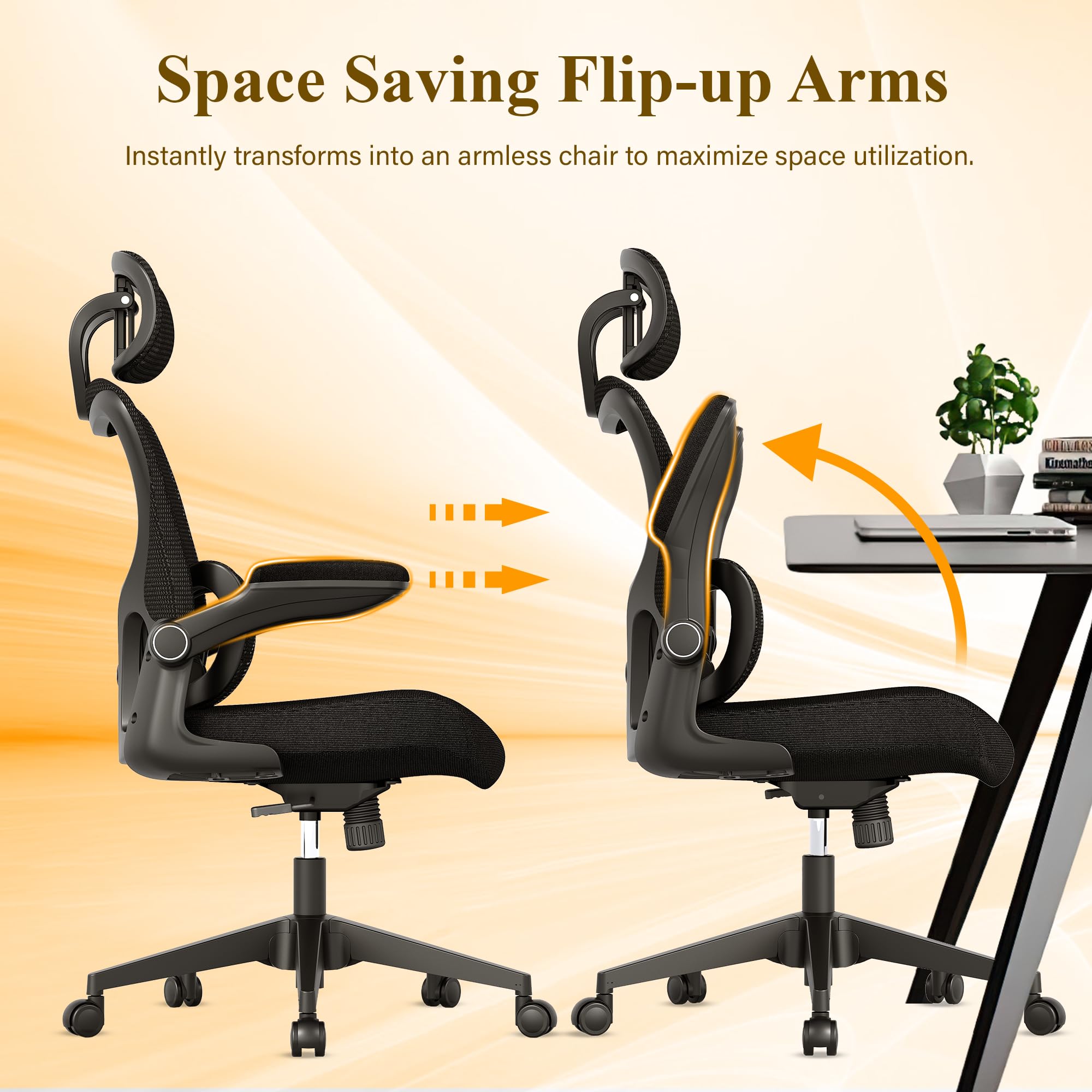 Mua SUNNOW Ergonomic Mesh Office Chair, High Back Desk Chair with ...