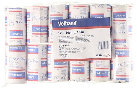 Velband 10 cm x 4.5 m Absorbent Bandage - Pack of 12: Amazon.co.uk ...