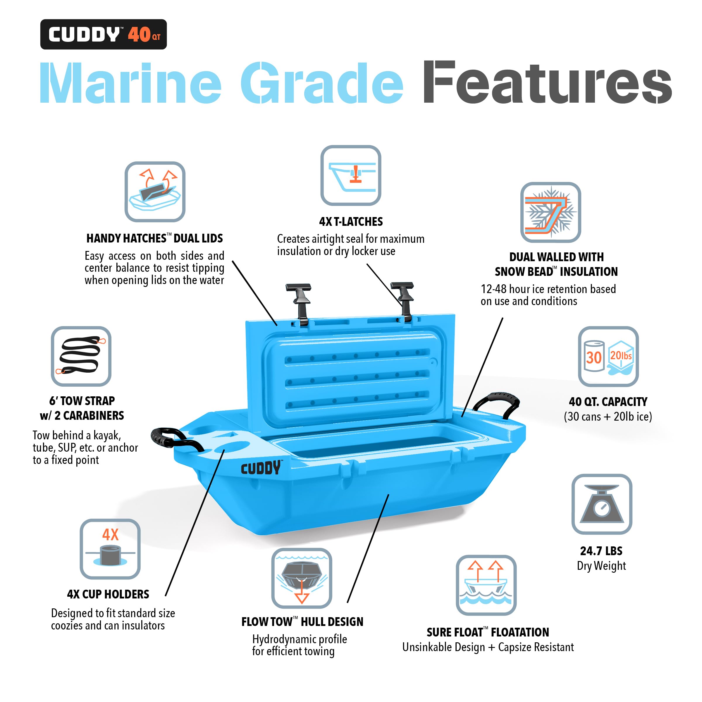 Mua CUDDY Floating Cooler and Dry Storage Vessel for Land & Water ...