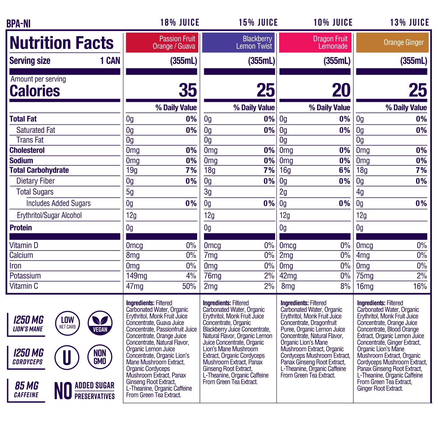 Mua ODYSSEY ELIXIR Sparkling Mushroom Drink with Lions Mane and ...