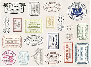 Amazon.com: Passport Stamp Sticker Sheets (480 Stickers) : Toys & Games