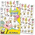 Amazon.com : Spongebob Squarepants Temporary Tattoos for Kids and ...