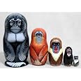 Amazon.com: Golden Cockerel Apes & Monkeys Nesting Doll 5pc./6" : Toys ...