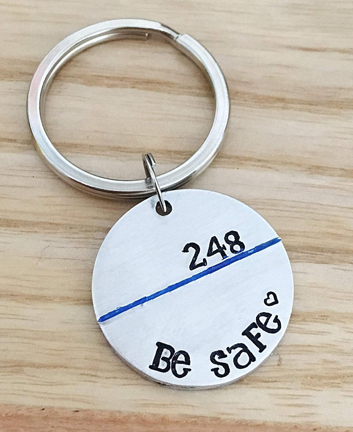 Amazon.com: Be Safe Key Chain, Personalized Police Officer Keychain ...