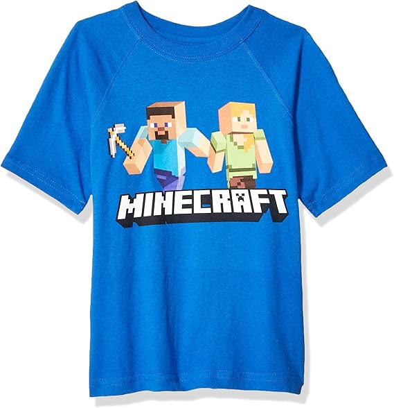 Minecraft Playera para niños de Steve y Alex on The Go Camiseta para ...