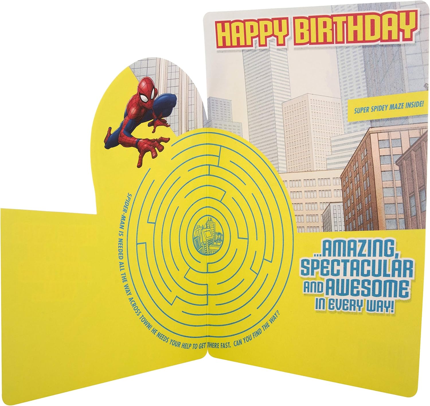 Hallmark Spiderman Activity Birthday Card ‘Maze’ – Medium – BigaMart