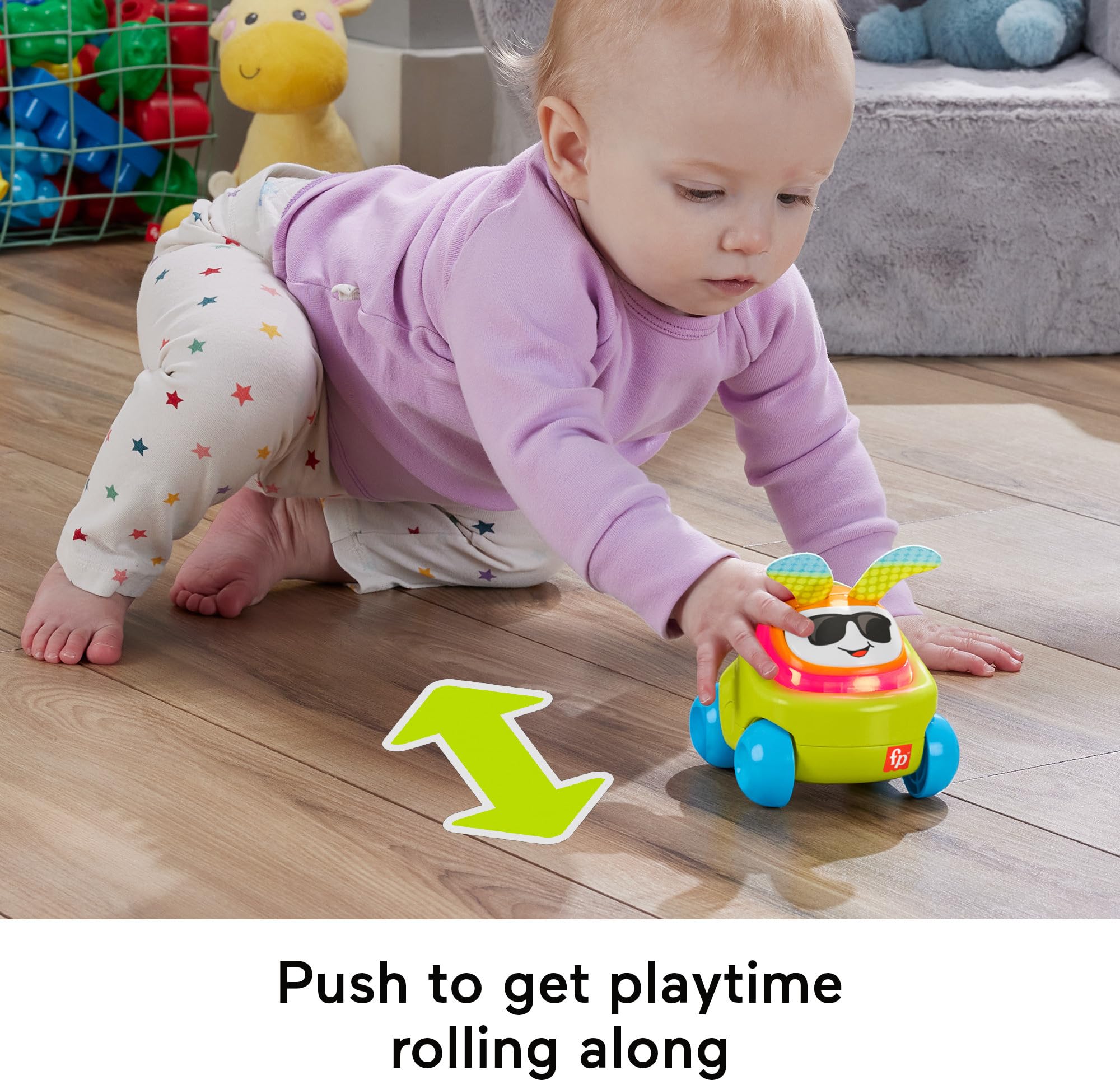 Mua Fisher-Price Baby Learning Toy DJ Buggy Push-Along Car with Lights ...