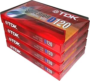 TDK Superior Normal Bias D120 IEC I / Type I For Everyday Recording Audio Cassette Tapes - 4 ...