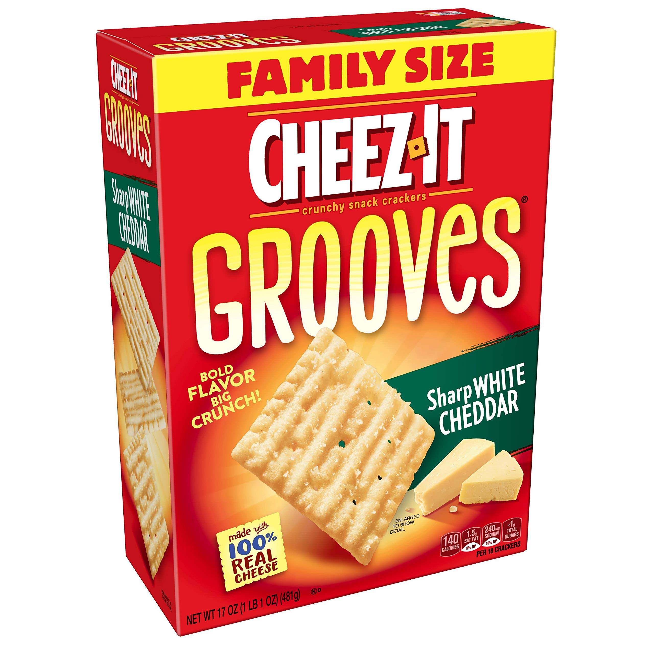 Amazon.com: Cheez-It Grooves Crispy Cheese Cracker Chips, Zesty Cheddar ...