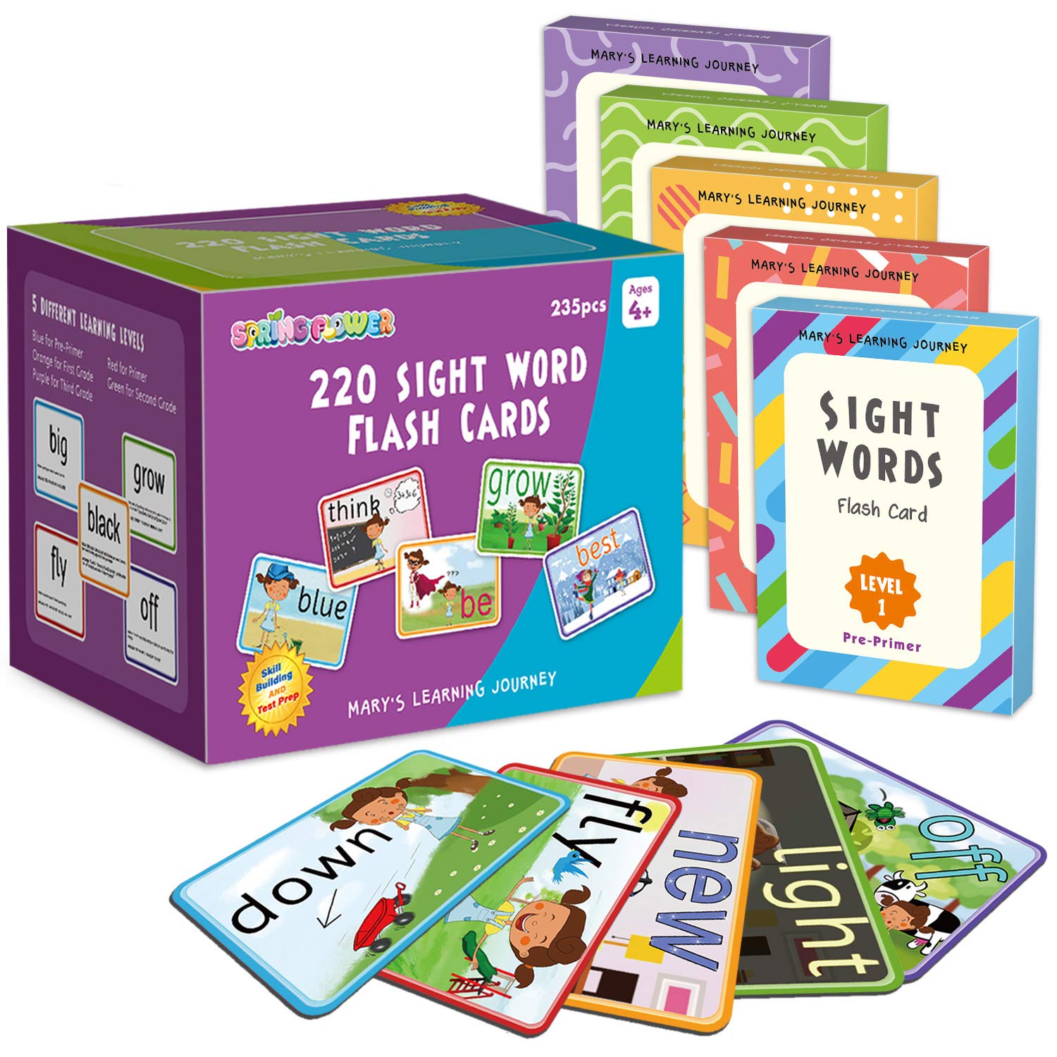 Mua SpringFlower Sight Words Flash Cards with Pictures,Motions ...