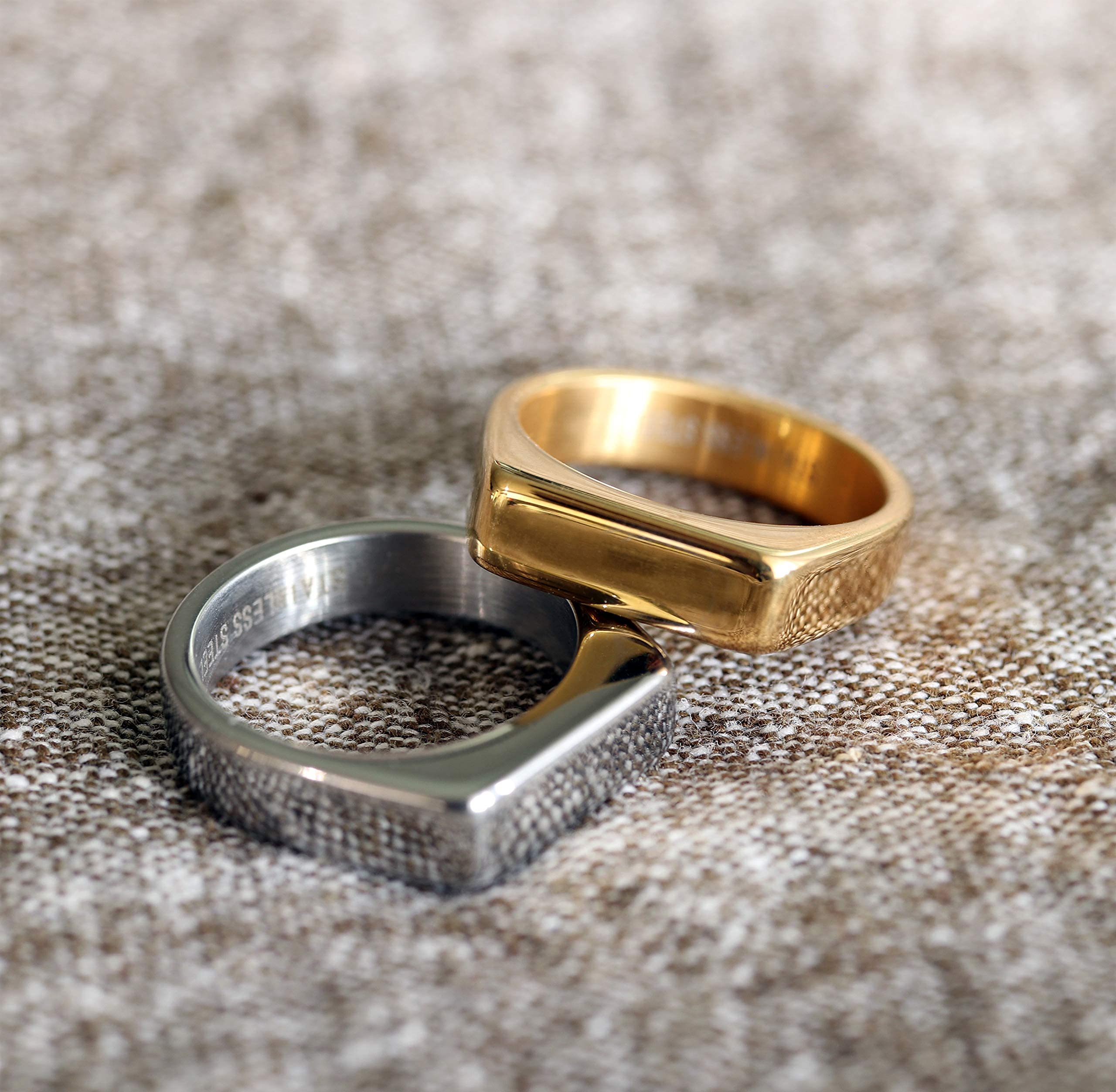 Rectangular Bar Signet Ring, Men's Pinky Ring, Women's Signet Ring, Men's Signet Ring, Pinky ...