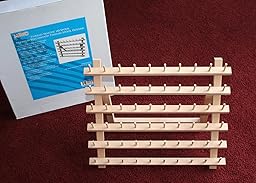 Amazon.com: US Art Supply Premium Beechwood 60-Spool Sewing ...