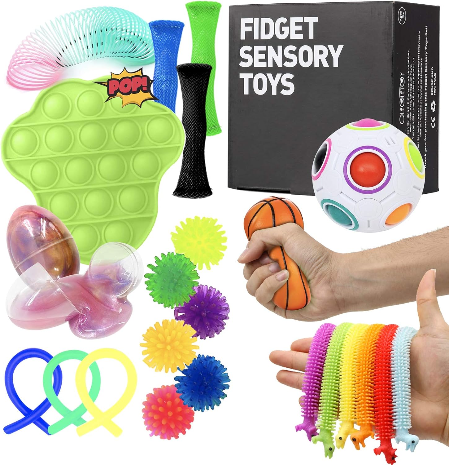 Fidget Toys Set, 24 Pcs, Fidget Toy, with BOX Stress Relief and Anti ...