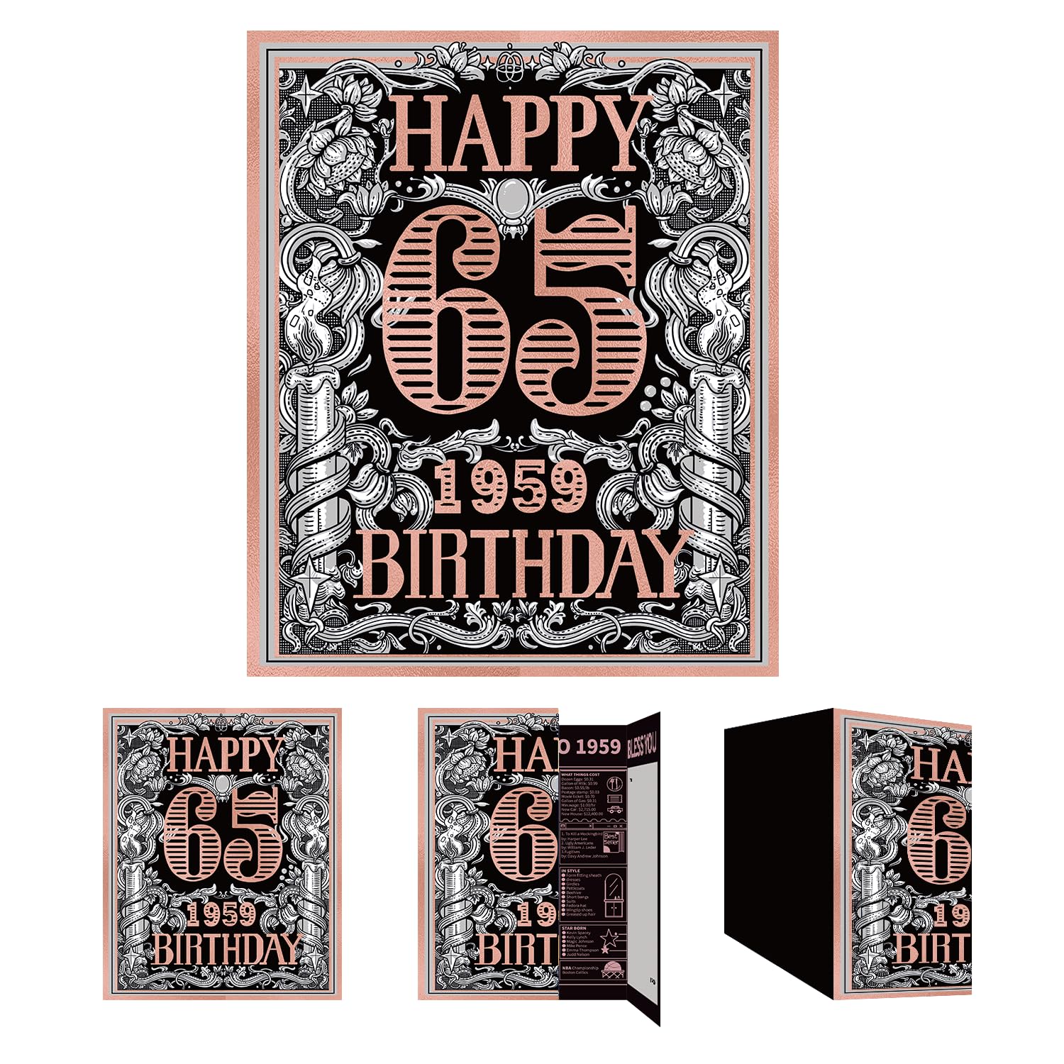 Gcardist 2024 65th Woman Birthday Greeting Card, 65 Years Old Birthday ...