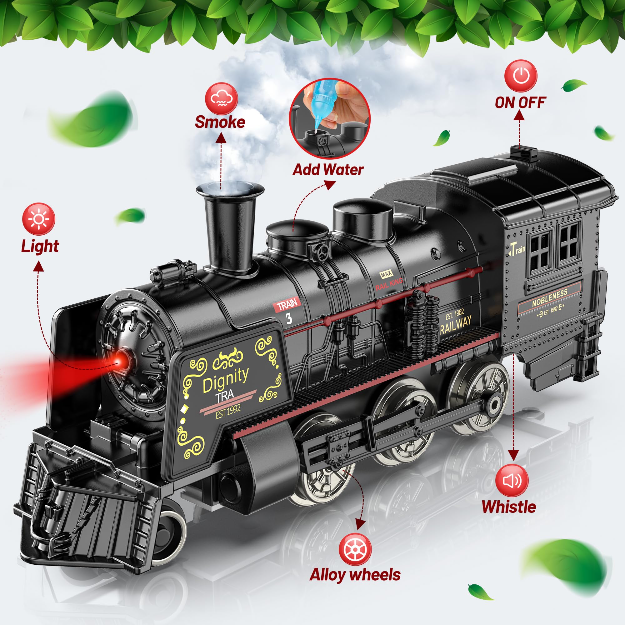 Mua Hot Bee Train Set - Model Train Toys w/Glowing Passenger Carriages ...