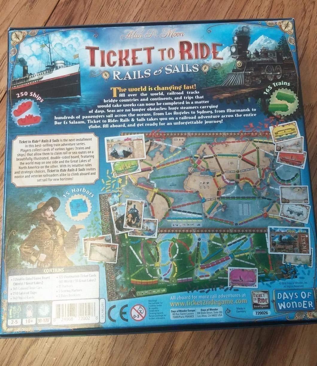 $12/mo - Finance Ticket to Ride Rails & Sails Board Game | Train Route ...