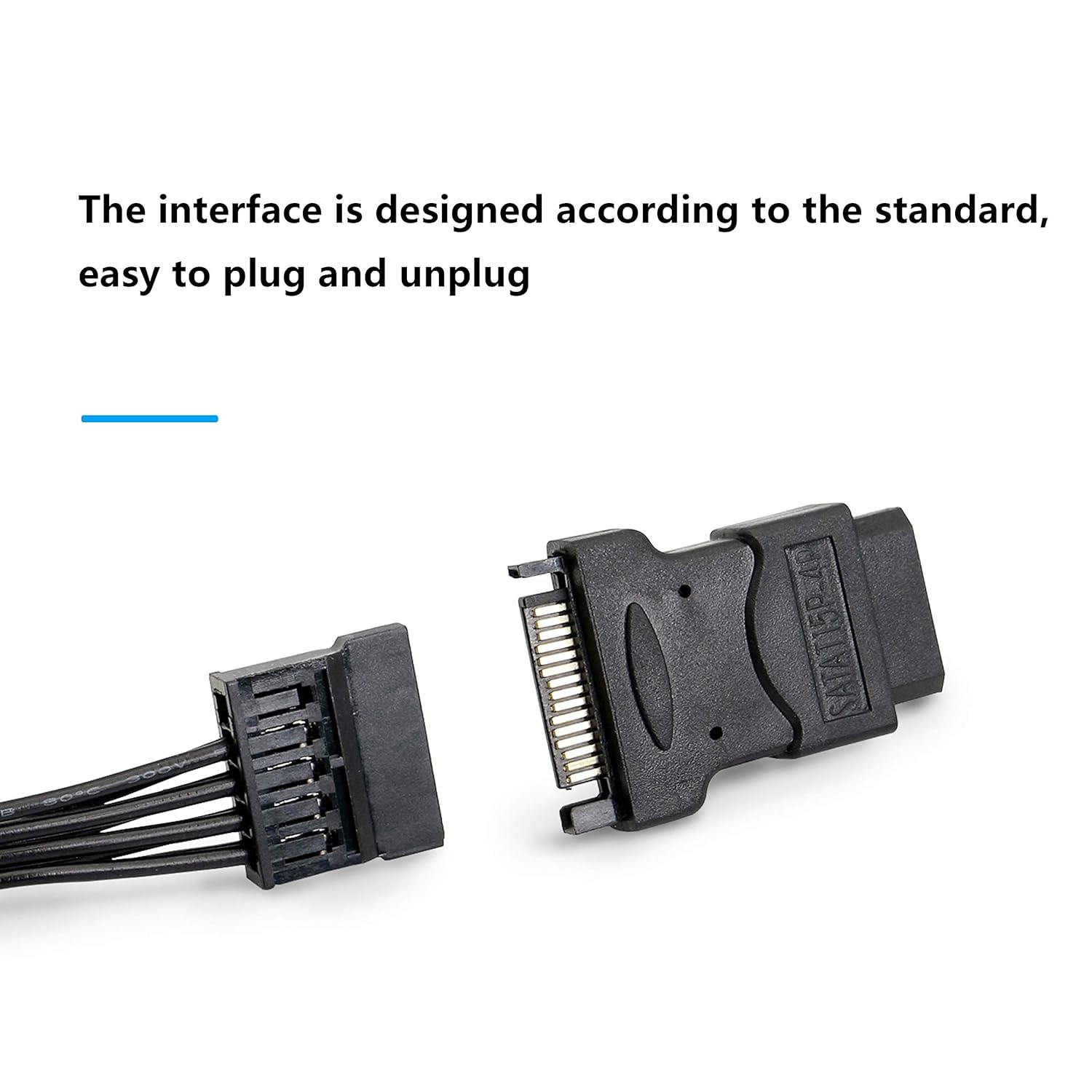 SATA to LP4,Gelrhonr Sata 15Pin Male to 4-pin IDE Female Adapter ...