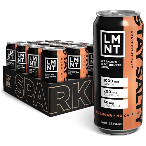 Drink LMNT Sparkling Electrolyte Drink - Grapefruit Salt | 12-Count in ...