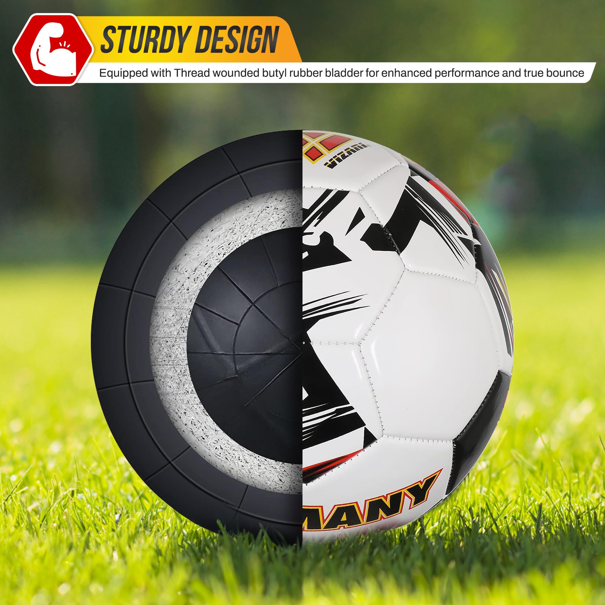 Mua Vizari National Team Soccer Ball for Youth & Adult | 2-Layer Fabric ...