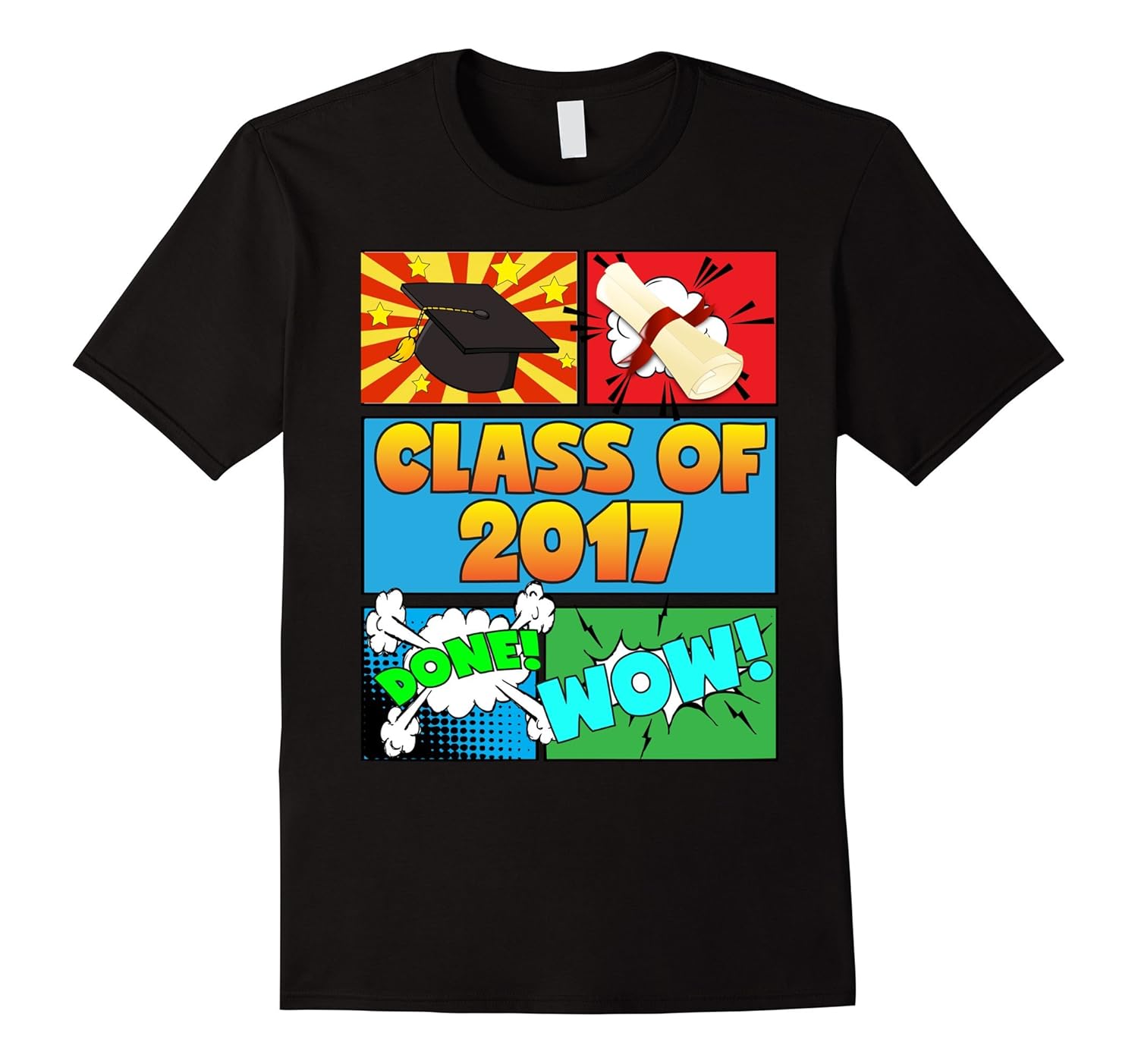 Cap And Diploma Graduation TShirt Superhero Class Of 2017-CD – Canditee