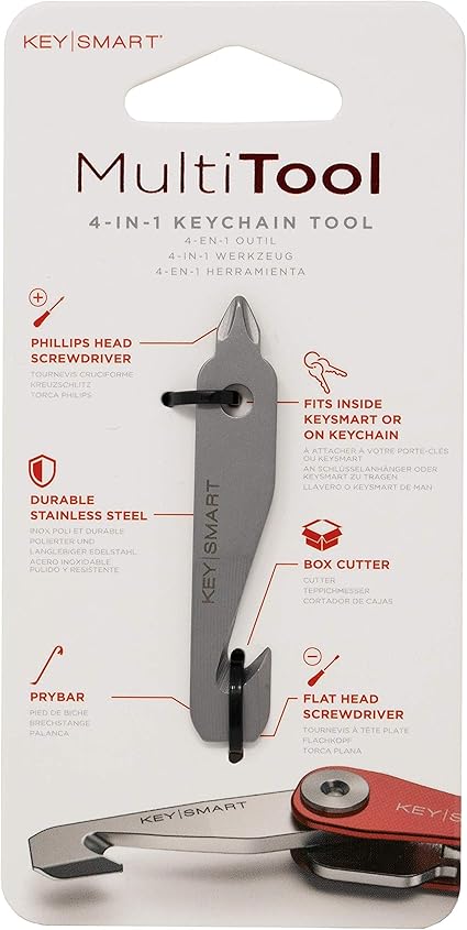 KeySmart MultiTool - 4-in-1 Multi-Purpose Keychain Tool with Box Cutter ...