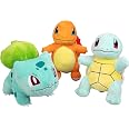 Amazon.com: Pokémon Plush Starter 3 Pack - Charmander, Squirtle ...
