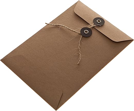 Brown Kraft String Tie Envelopes C6 x 10: Amazon.co.uk: Office Products