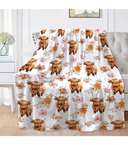 Cow Oodie ARISTURING Highland Cow Blanket, Cute Highland Cow Blanket ...