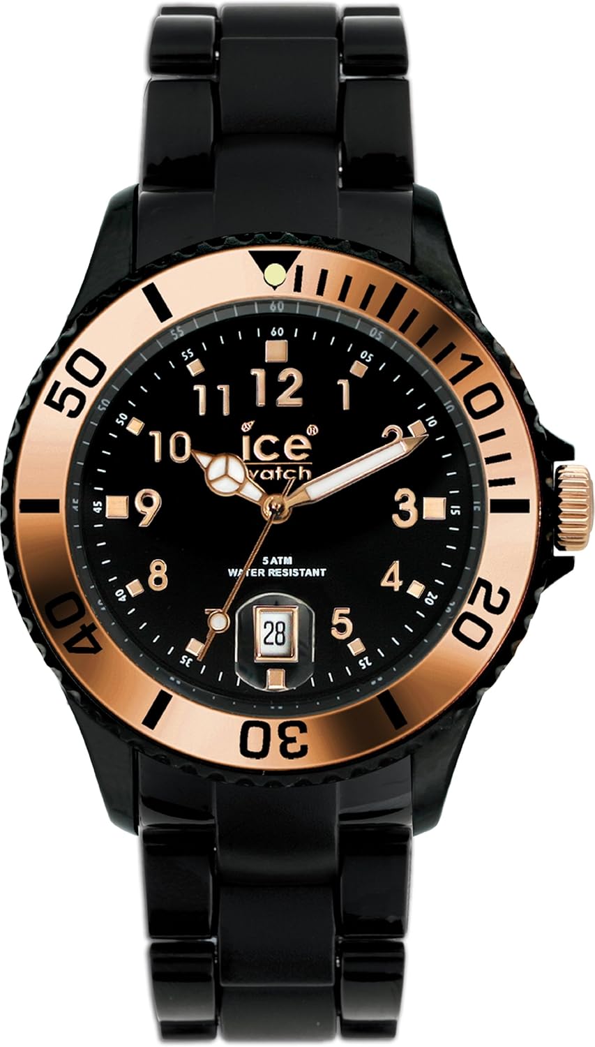 ICE-Watch Rose Gold Unisex Black Watch: Ice Watch: Amazon.co.uk: Watches