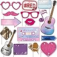 Amazon.com: MUCZYLWI Music Singer Party Decorations Photo Booth Props ...