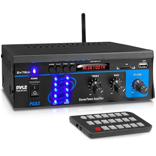 Pyle Home Audio Power Amplifier System – 2X75W Mini Dual Channel ...