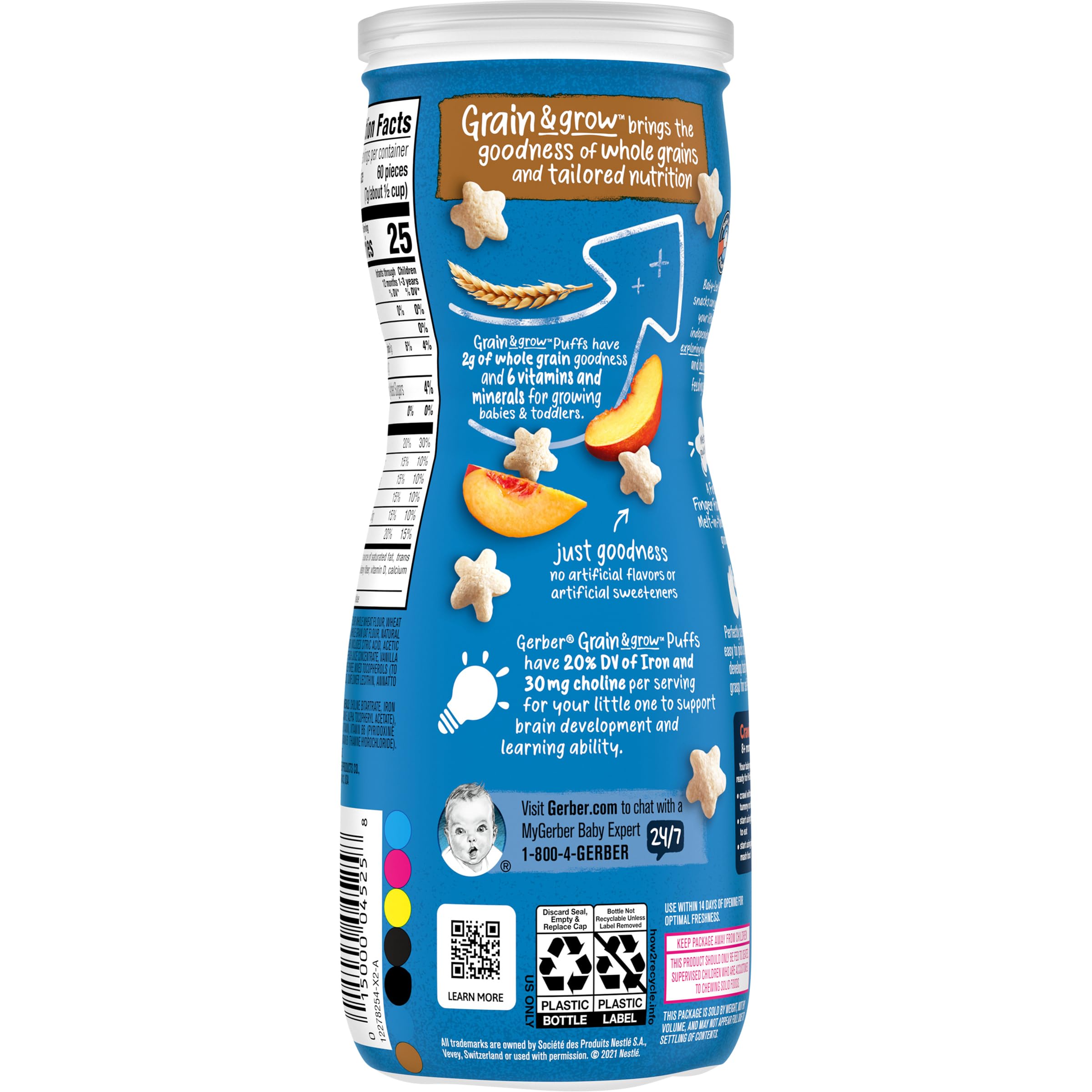 Mua Gerber Baby Food Baby Food Snacks - 36 Peach Puff Grain Pop Rice ...