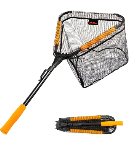 Fish Net Floating Fishing Net With Telescopic Handle - Rubber Mesh For ...