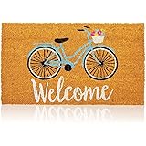 Amazon.com: Juvale Natural Coir Doormat, Flower Welcome Mat (30 x 17 in ...