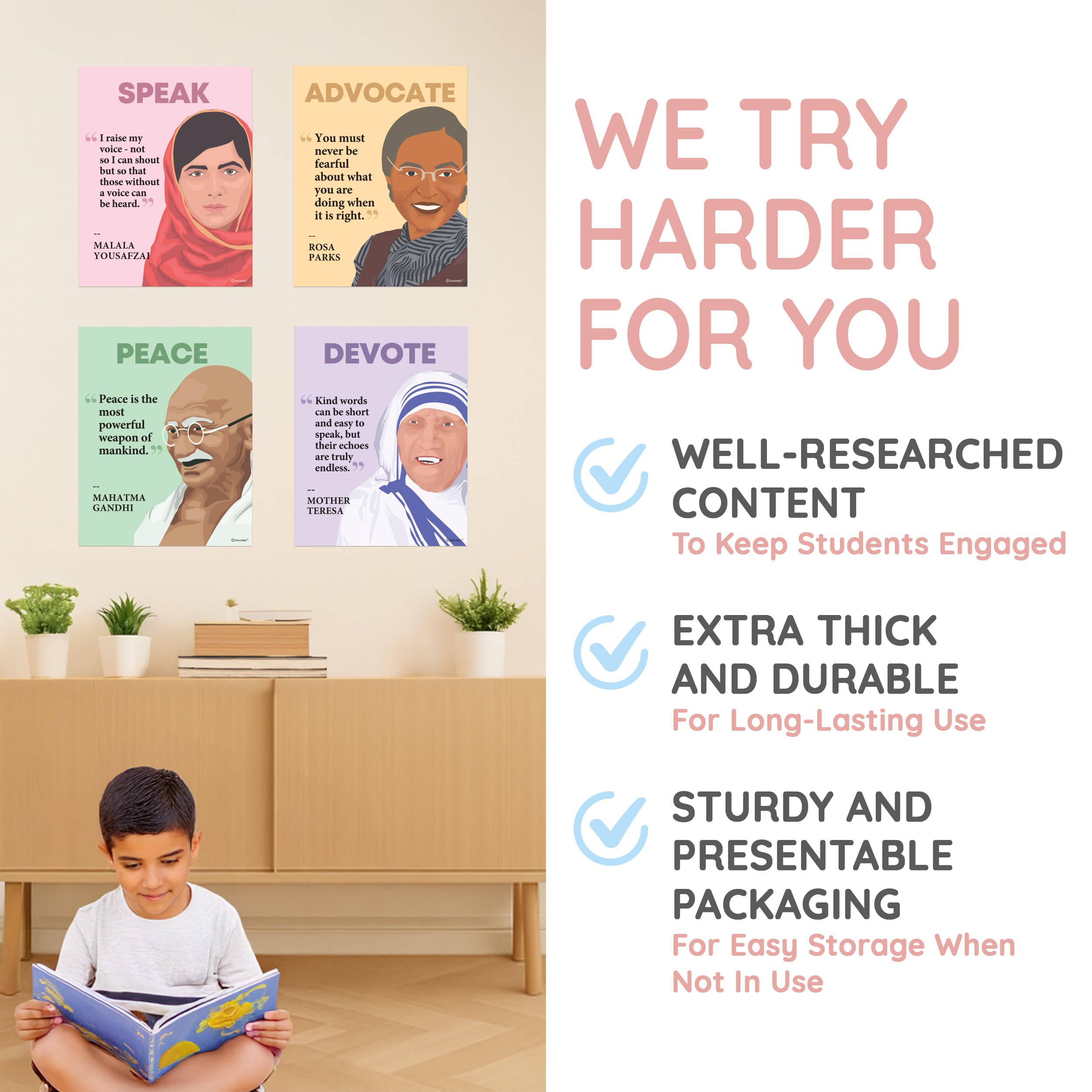 Mua Decorably 12 History Posters for Classroom, 11x14in Matte-Laminated ...