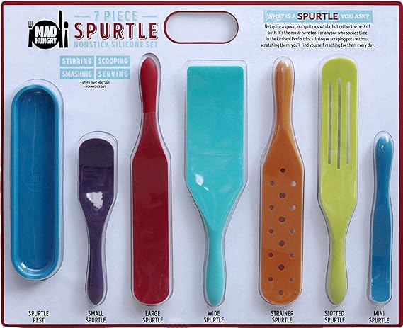 Mad Hungry 7-Piece Silicone Nonstick Spurtle Set (Multi)): Kitchen ...