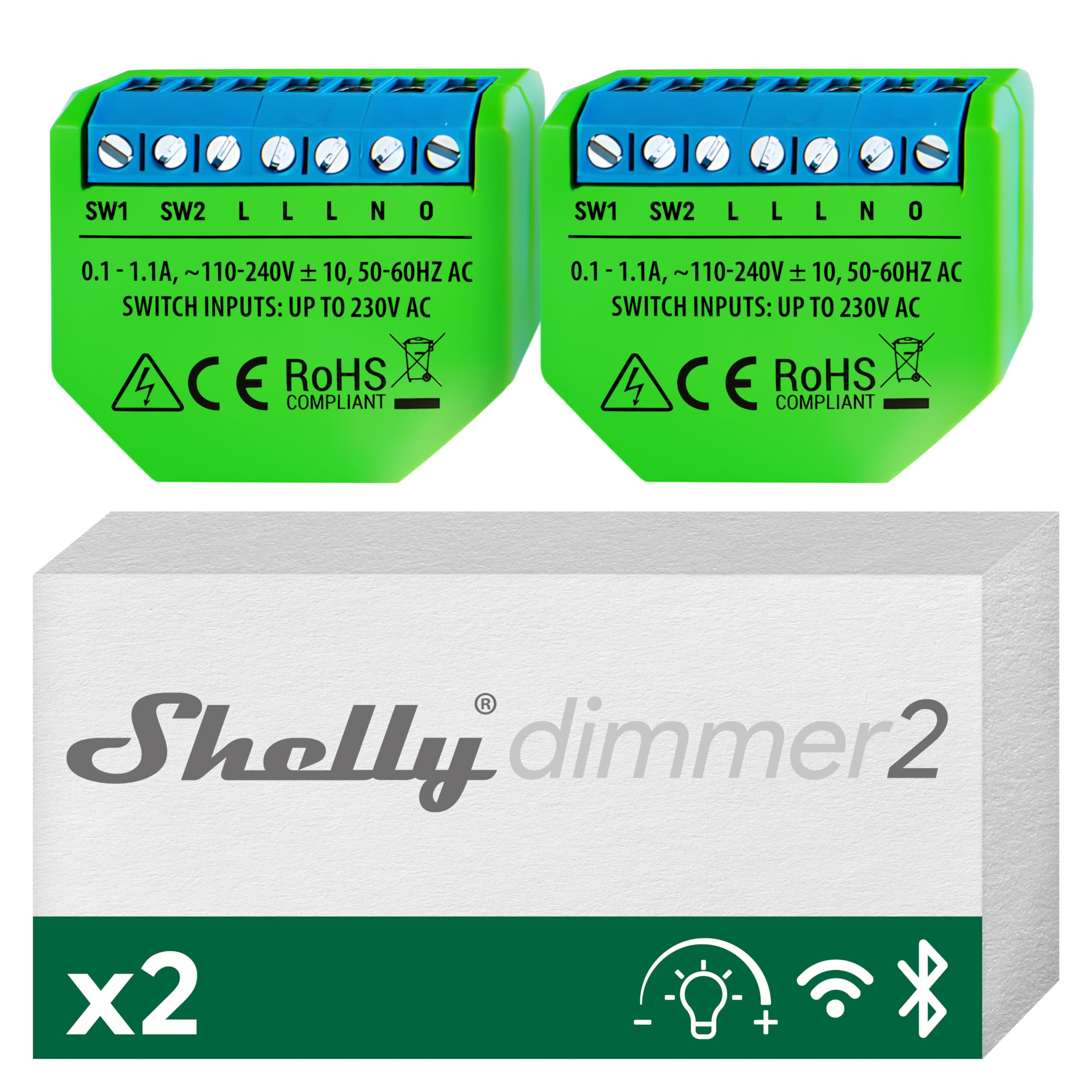 Shelly Dimmer 2 | WiFi Smart Dimmer Switch | No Neutral Wire Required ...