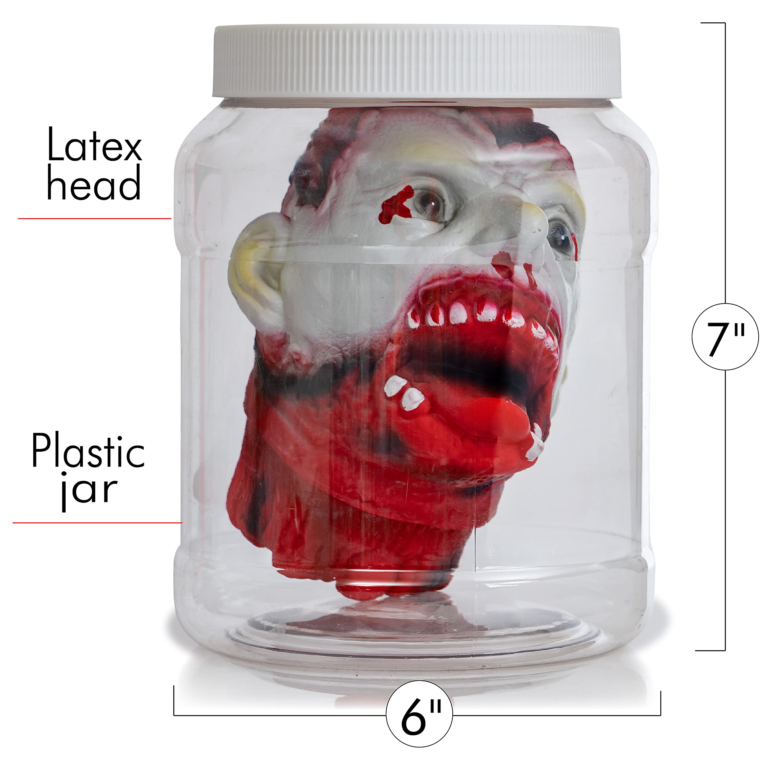 Mua Skeleteen Laboratory Head in Jar - Gory Fake Severed Face Scary ...