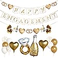 Amazon.com: Pirese Happy Engagement Banner, Just Engaged Banner, Happy ...